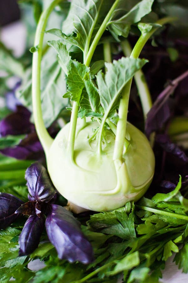 Cavolo rapa immagine stock. Immagine di kohlrabi, background - 18234443