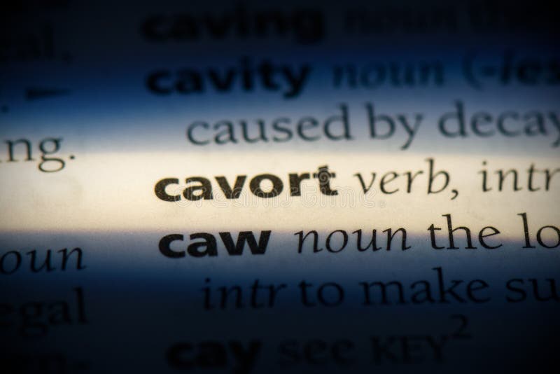 Cavort stock image. Image of linguistic, macro, book - 161578085