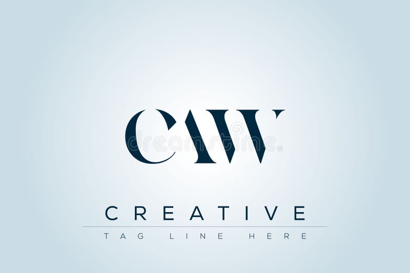 CAW abstract letter logo stock vector. Illustration of monogram - 363287504