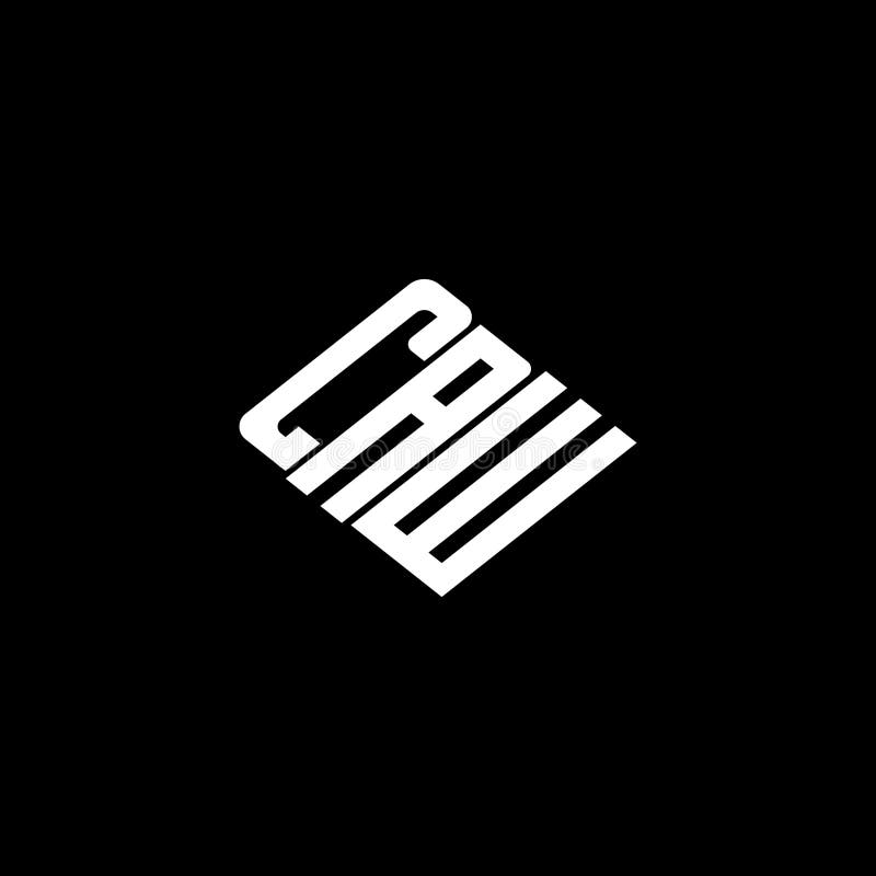CAW Letter Logo Design on Black Background Stock Illustration ...