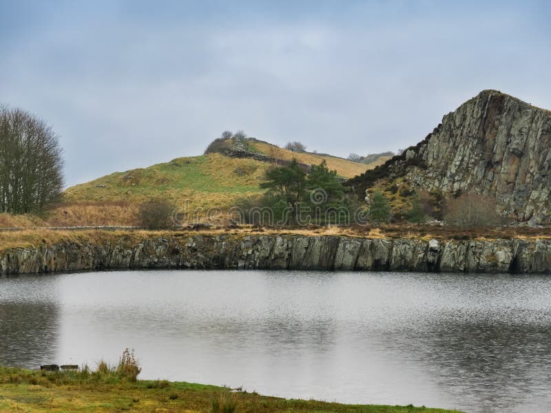 Cawfields Quarry in Northumberland, England Stock Photo - Image of ...