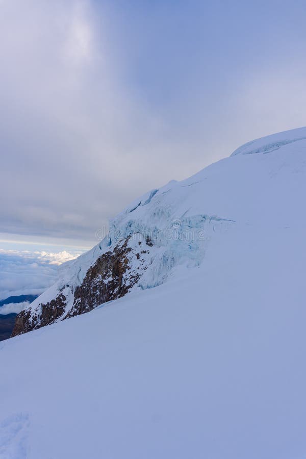 Cayambe Volcano in the Andes of Ecuador Stock Photo - Image of refuge ...