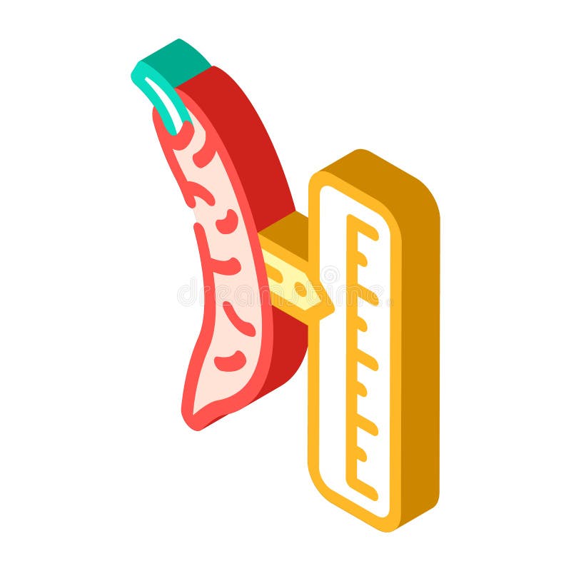 Cayenne Pepper Spice Scale Isometric Icon Vector Illustration Stock ...