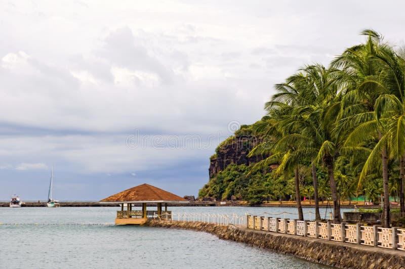 Caylabne Resort stock image. Image of clouds, boat, ocean - 8944023