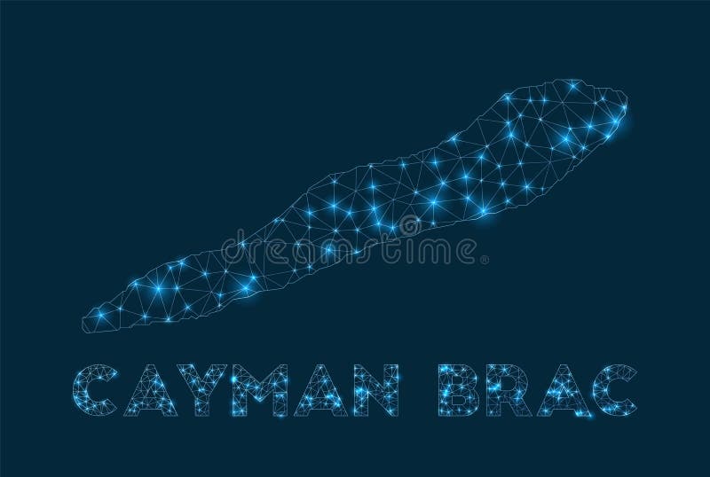 Cayman Brac network map. stock vector. Illustration of connect - 174654476