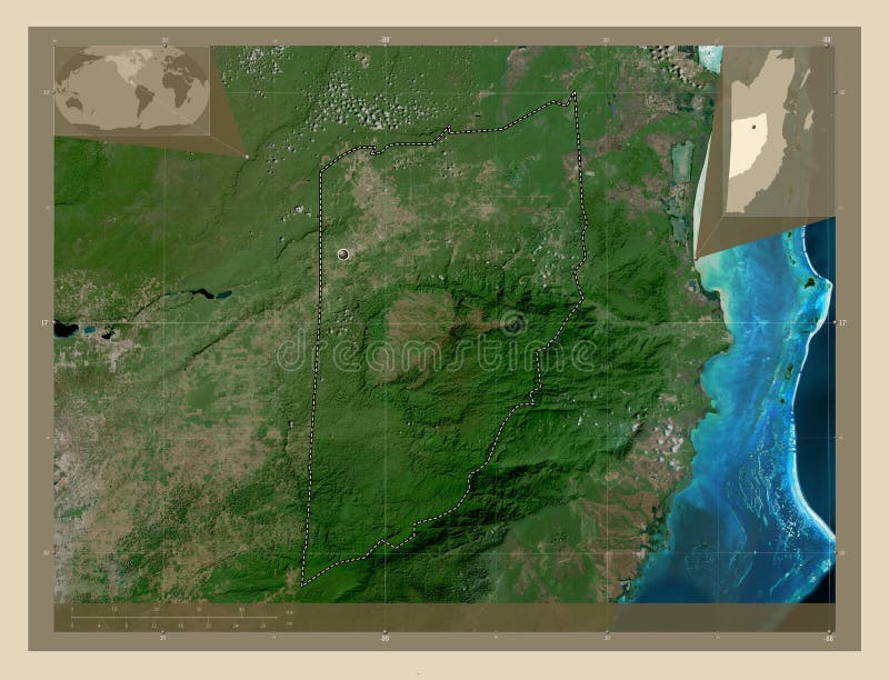 Cayo, Belize. High-res Satellite. Capital Stock Illustration ...