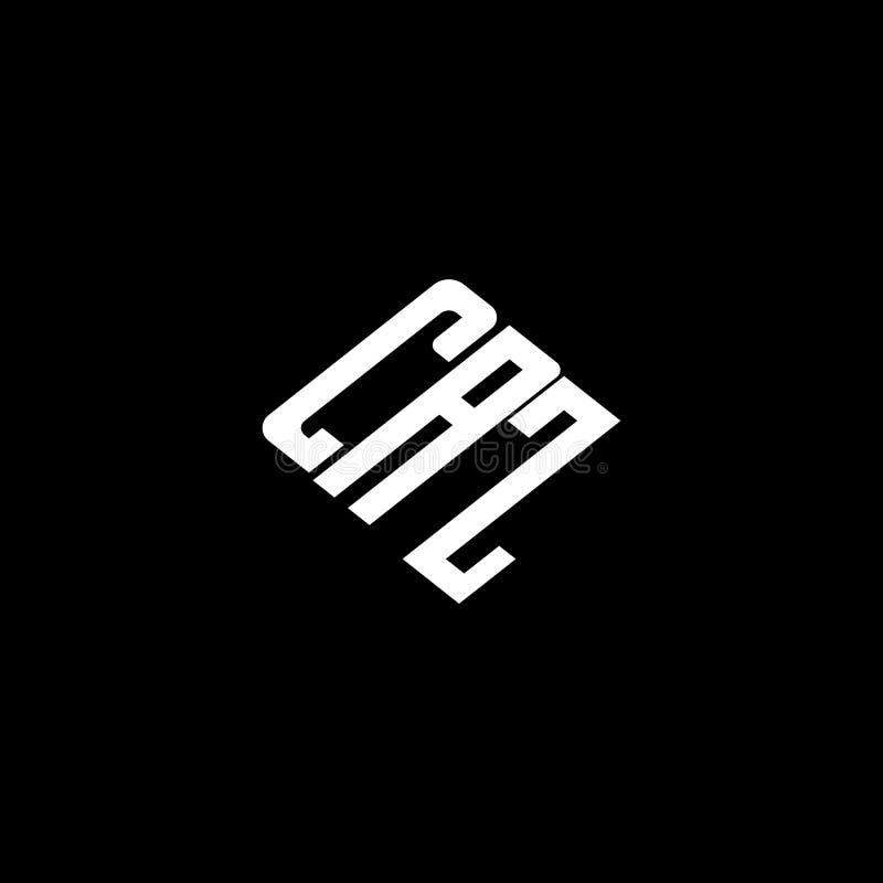 CAZ Letter Logo Design on Black Background Stock Illustration ...