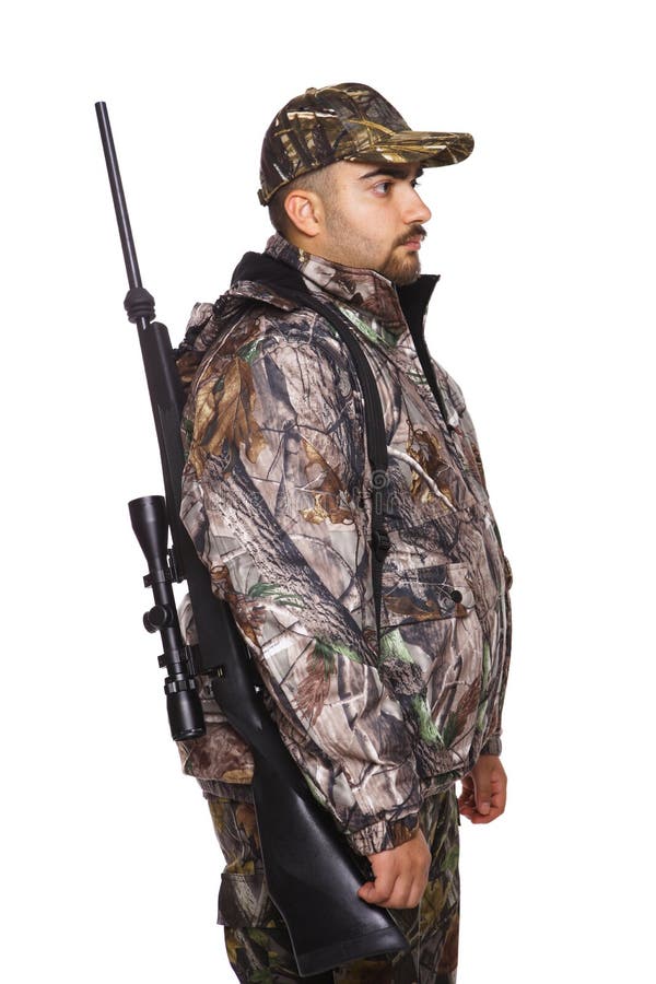 Cazador en posición imagen de archivo. Imagen de standing - 16070411