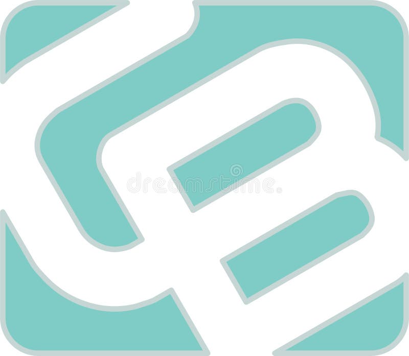 The Typography of Two Letters that is Joined Together Stock Vector ...