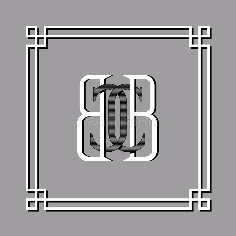 Interlocking Monogram Letters Stock Illustrations – 130 Interlocking ...