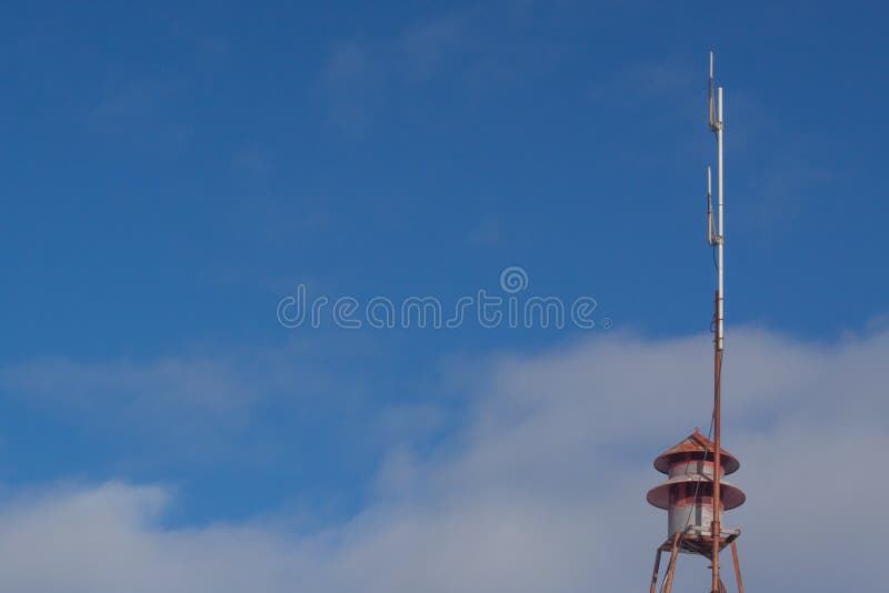 CB Antenna , Fire Alarm Sirens Stock Image - Image of blue, sirens ...