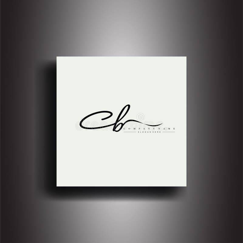 CB Signature Style Monogram.Calligraphic Lettering Icon and Handwriting ...