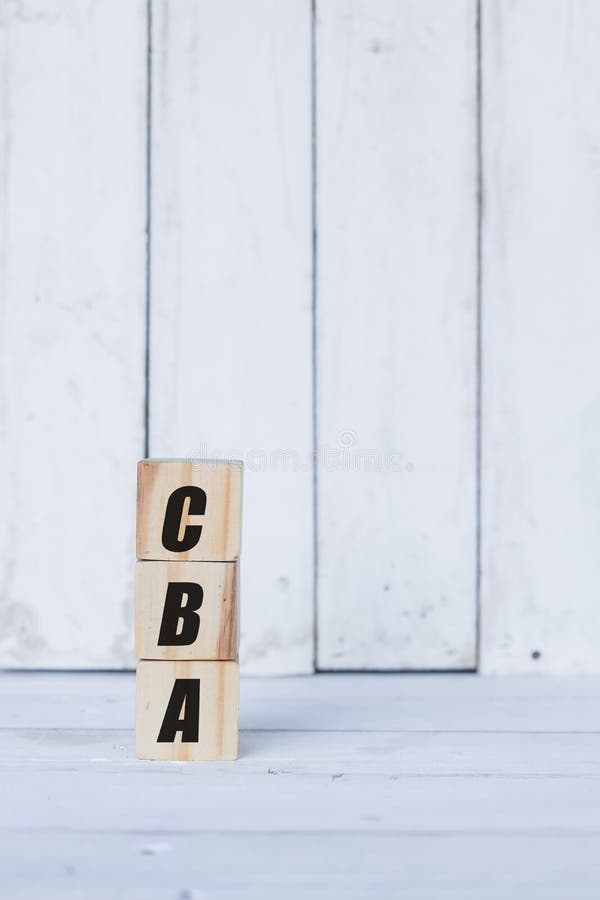 Cba Concept Written on Wooden Cubes or Blocks, on White Wooden ...