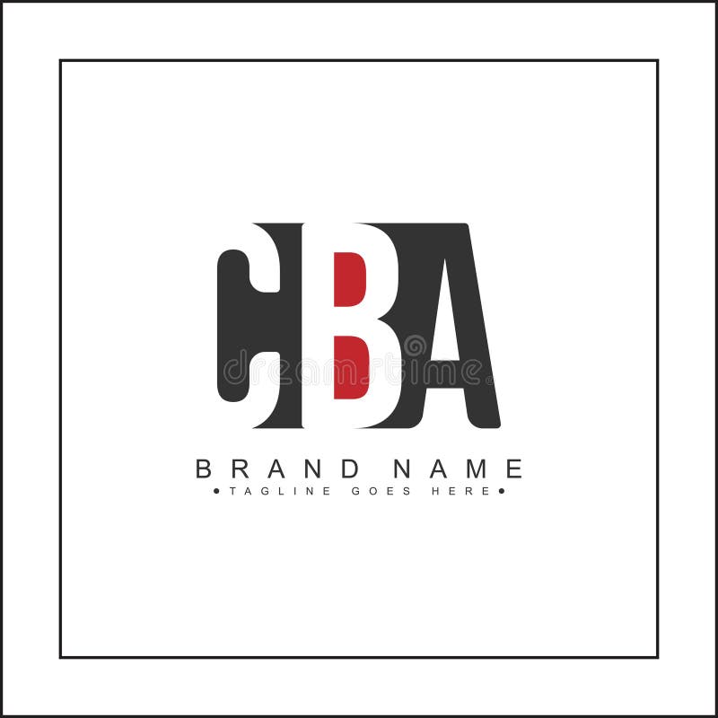 CBA Initials Logo - Vector Logo Template for Initial Letters C, B and a ...