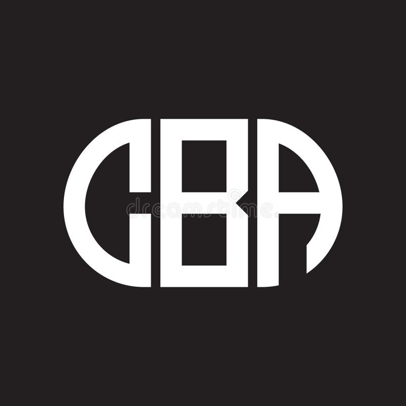 CBA Letter Logo Design on Black Background. CBA Creative Initials ...