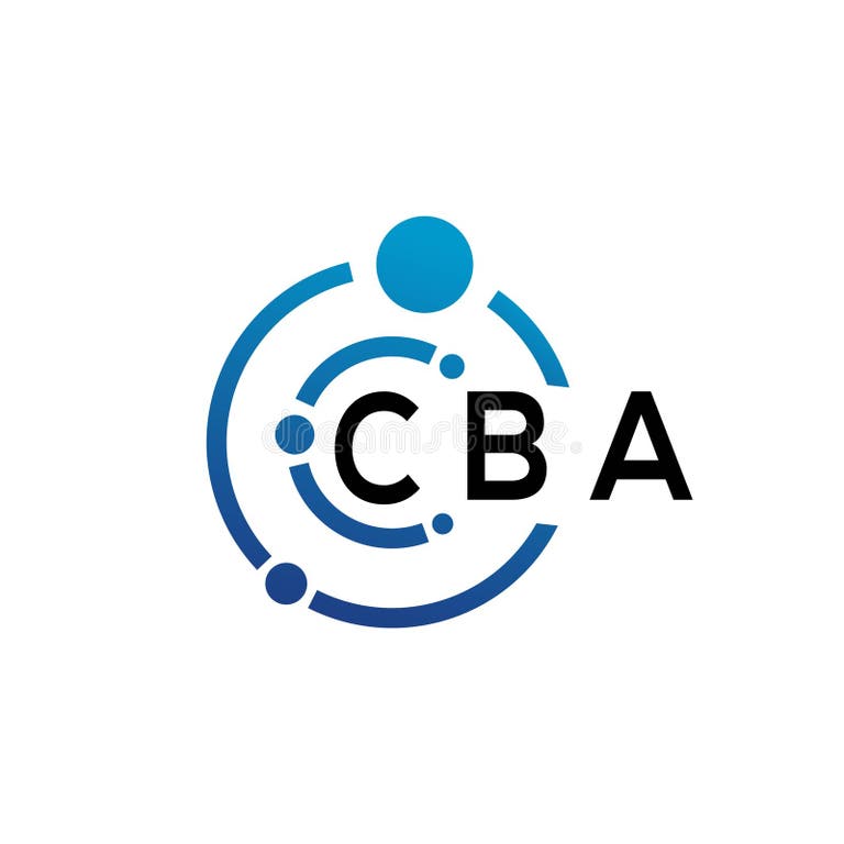 CBA Letter Logo Design on White Background. CBA Creative Initials ...