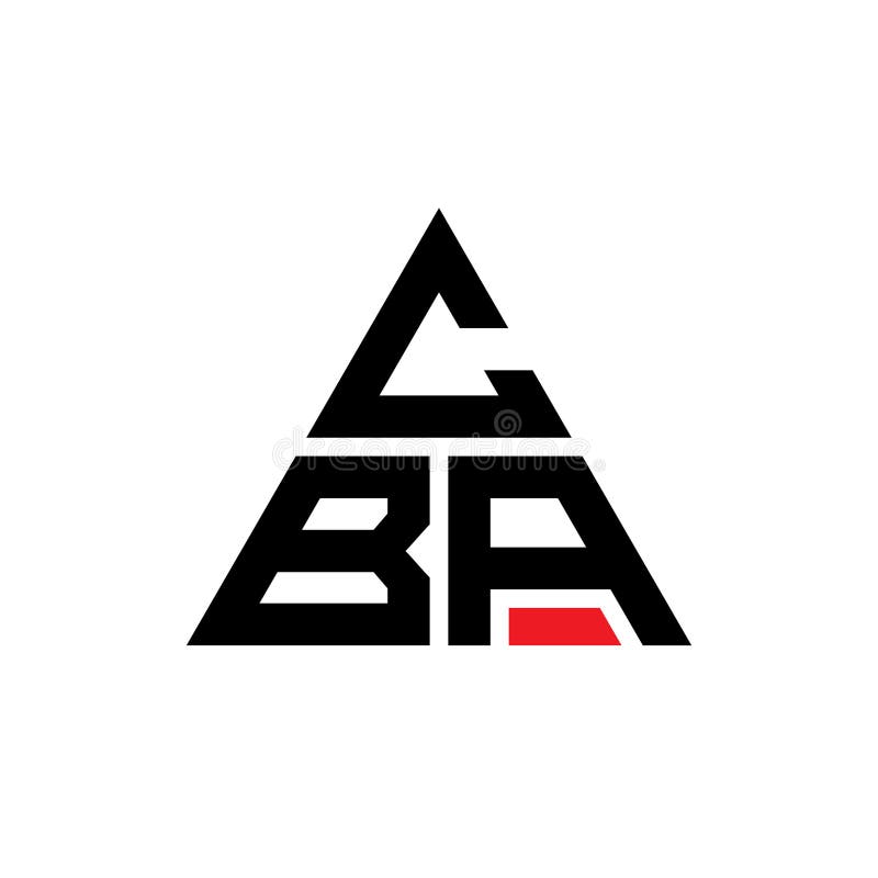 CBA Triangle Letter Logo Design with Triangle Shape. CBA Triangle Logo ...