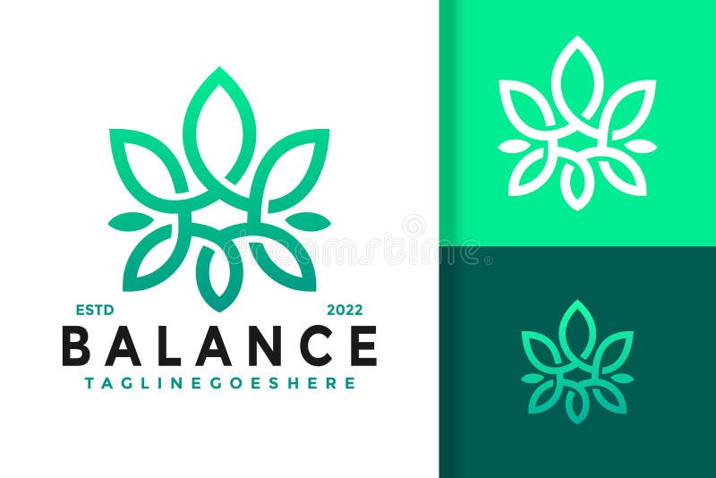CBD Balance Logo Design Vector Illustration Template Stock Vector ...