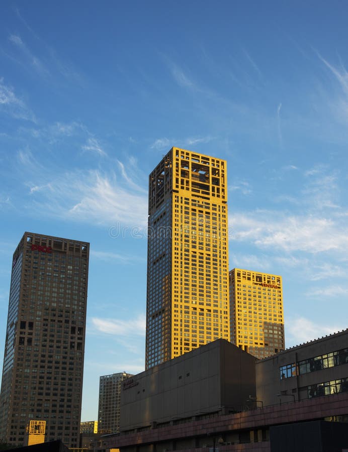 CBD Building in Beijing,China Editorial Image - Image of downtown, dusk ...