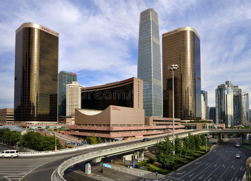 The CBD Building , Beijing Skyline Editorial Stock Image - Image of ...
