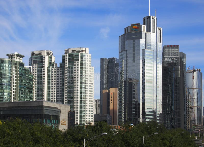 The CBD Building , Beijing Skyline Editorial Stock Image - Image of ...