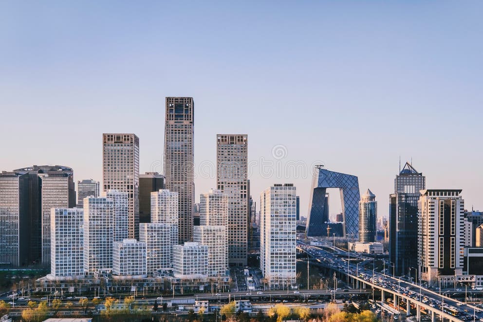 CBD Building Complex in Beijing, China Under Sunlight Stock Image ...