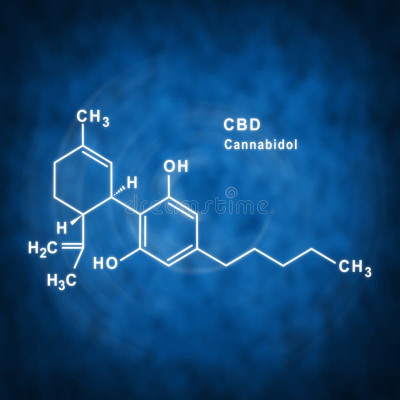 CBD Cannabidiol Structural Chemical Formula Stock Illustration ...