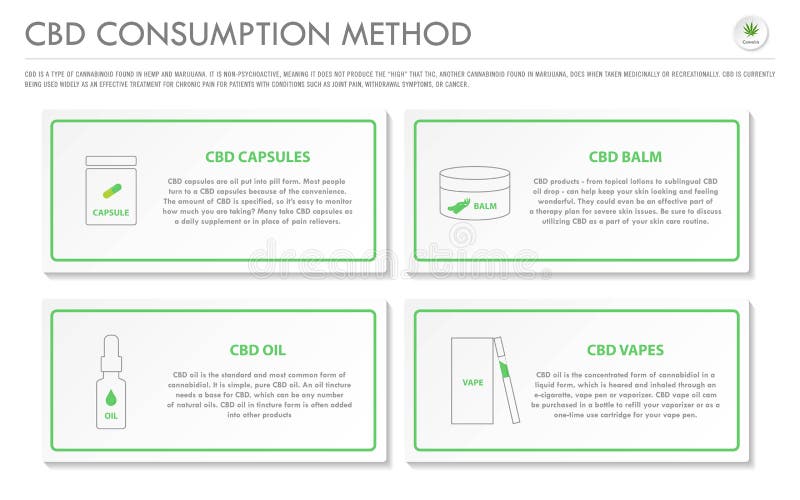 CBD Consumption Method Horizontal Business Infographic Stock ...