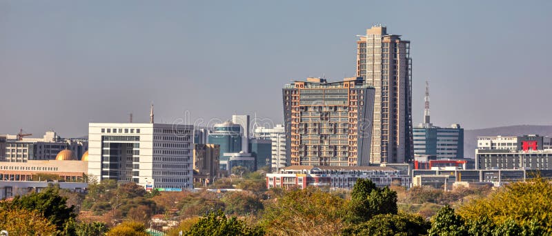 Modern Buildings Of Gaborone Editorial Stock Image - Image of botswana ...
