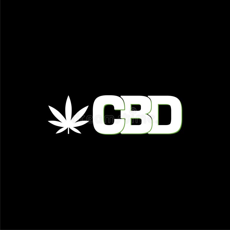 CBD Letter Word Isolated on Black Background Stock Vector - Illustration of alternative, hemp ...