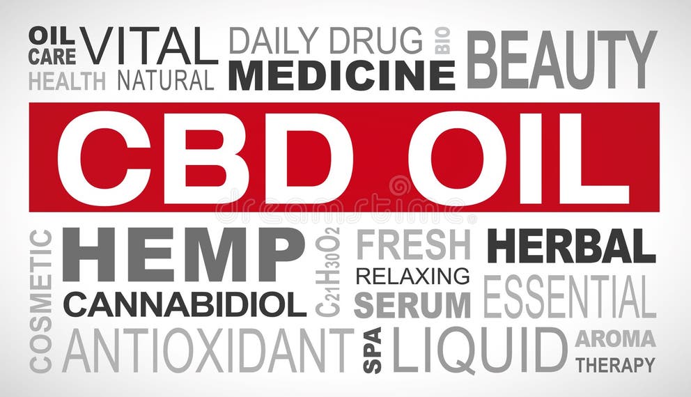 CBD Oil Related Tags Word Cloud Stock Vector - Illustration of relaxing ...