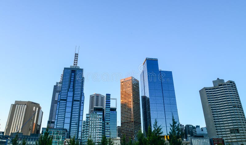 CBD Skyline in melbourne editorial image. Image of market - 58825020
