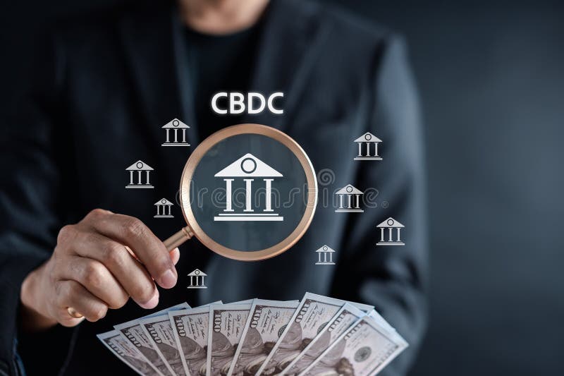 CBDC Central Bank Digital Currency. Financial Technology Exchange Stock ...