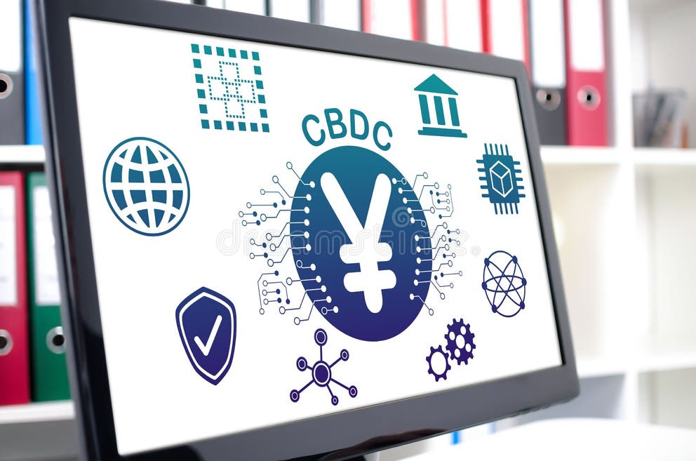 Cbdc Concept on a Computer Screen Stock Photo - Image of economic ...