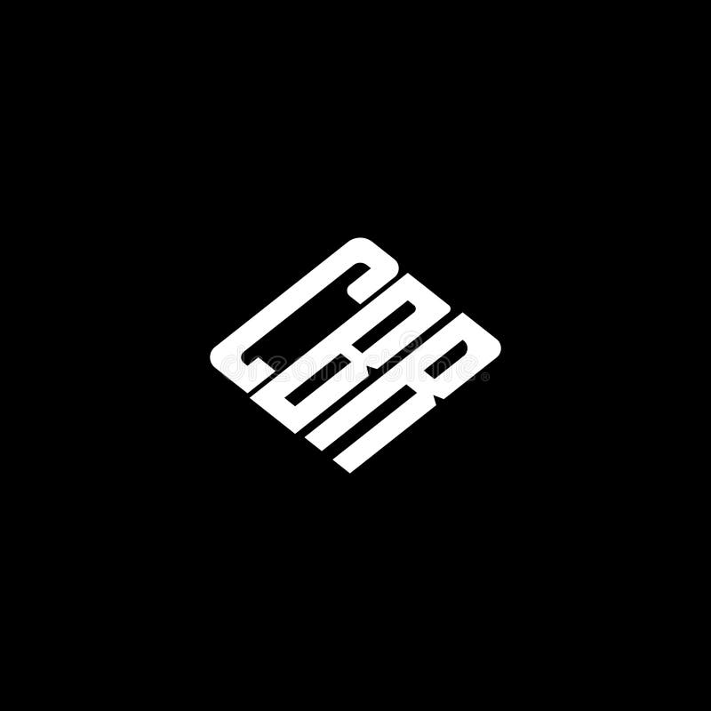 CBR Letter Logo Design on Black Background Stock Illustration ...
