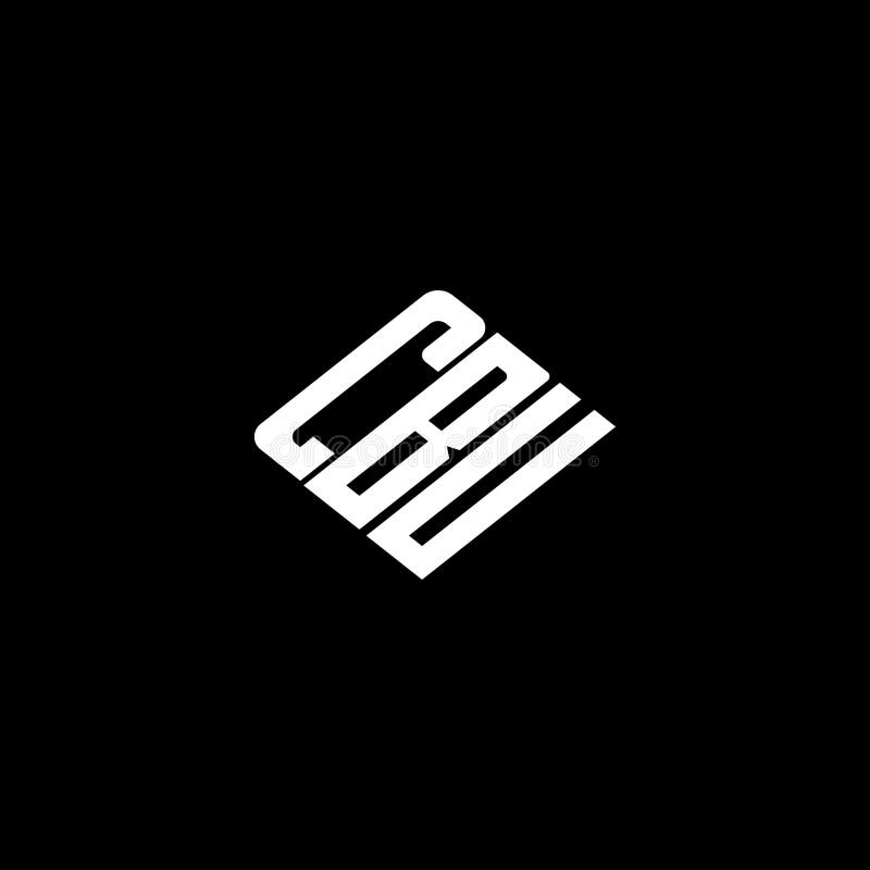 CBU Letter Logo Design on Black Background Stock Illustration ...