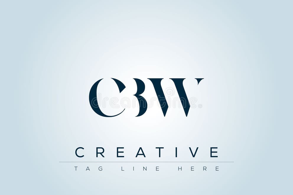 CBW abstract letter logo stock vector. Illustration of logo - 363287424