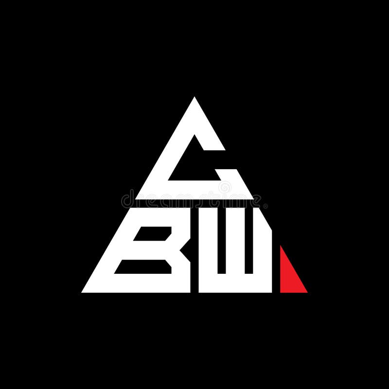 CBW Triangle Letter Logo Design with Triangle Shape. CBW Triangle Logo ...