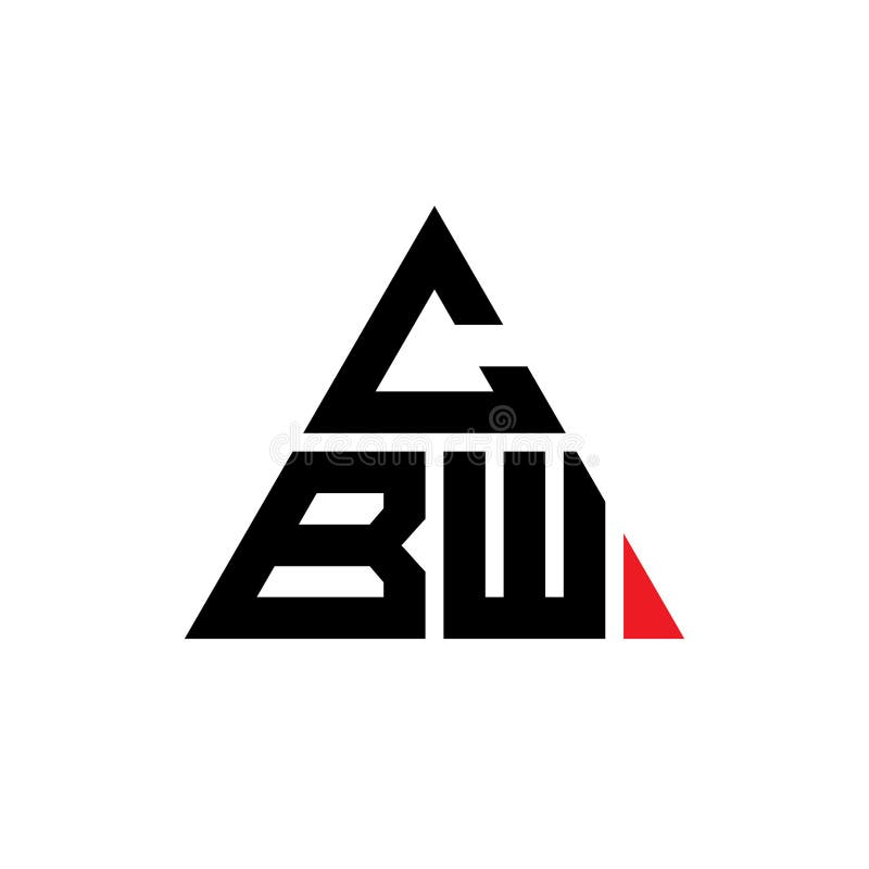 CBW Triangle Letter Logo Design with Triangle Shape. CBW Triangle Logo ...
