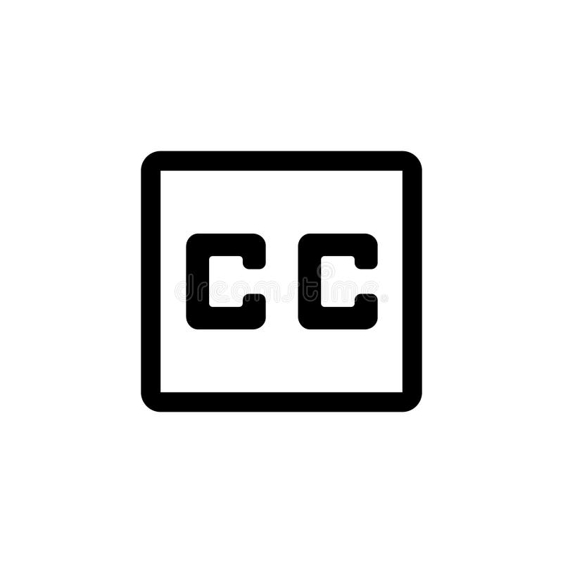 CC Icon Vector Isolated on White Background. Caption Symbol ...