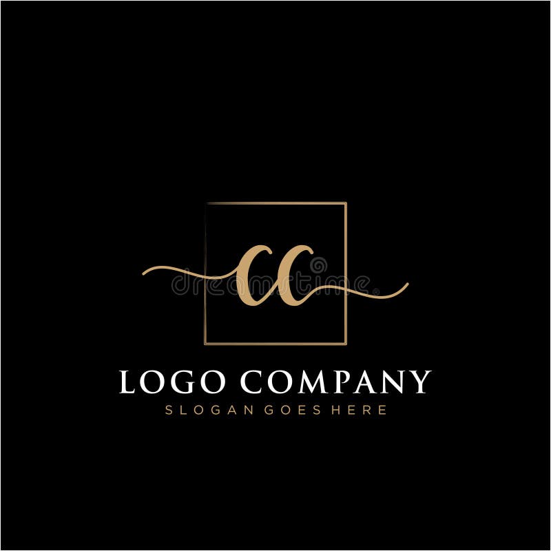 CC Initial Handwriting Logo Template Vector. Stock Vector ...