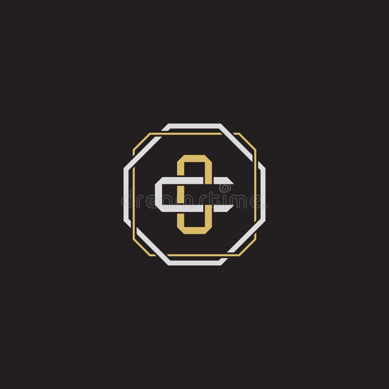 CC Initial Letter Overlapping Interlock Logo Monogram Line Art Style ...