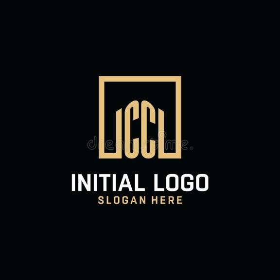 CC Initial Monogram Logo Design with Square Shape Design Ideas Stock ...