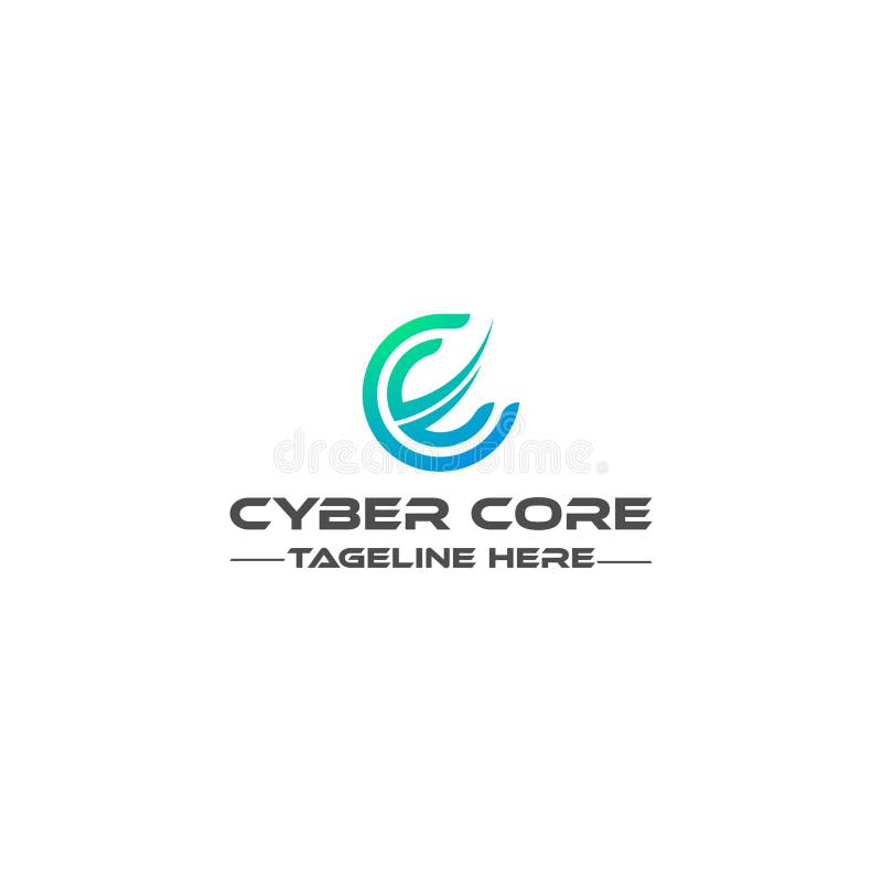 CC Logo Design Cyber Core Tech Logo Design Stock Illustration ...
