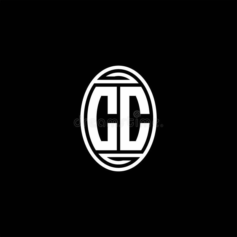 CC Monogram Logo Isolated on Oval Rotate Shape Stock Vector ...