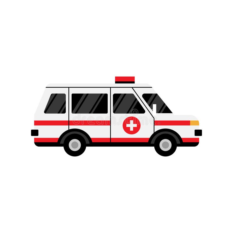 Vector Ambulance Van Illustration – Emergency Medical Vehicle Stock ...