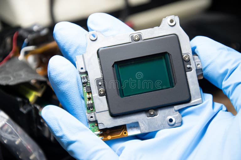 CCD Image Sensor, the Internal Imaging Component of a DSLR Camera ...