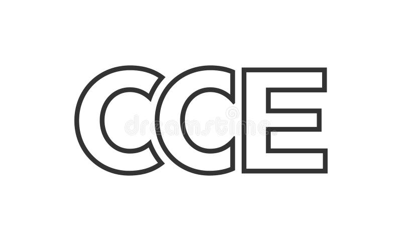 CCE Logo Design Template with Strong and Modern Bold Text. Initial ...