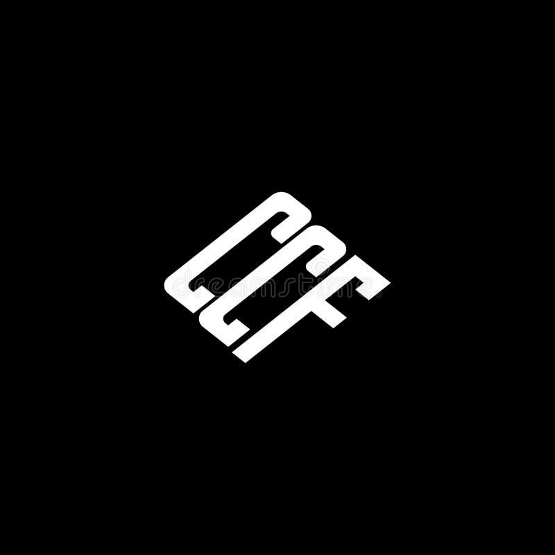 CCF Letter Logo Design on Black Background Stock Illustration ...