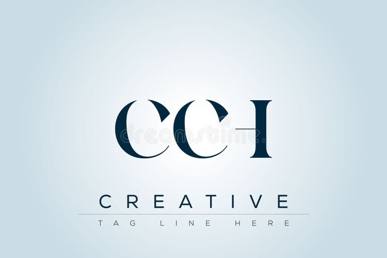 CCH abstract letter logo stock vector. Illustration of line - 363287394